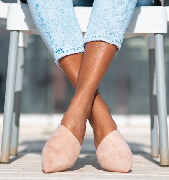 Turqoise mules shoes